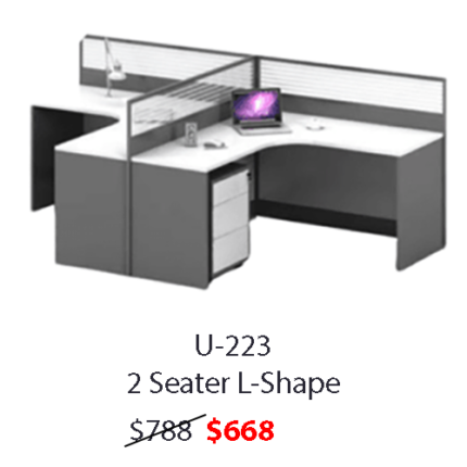 L-Shaped Modular Office Desk U222-U226 | U Office SG